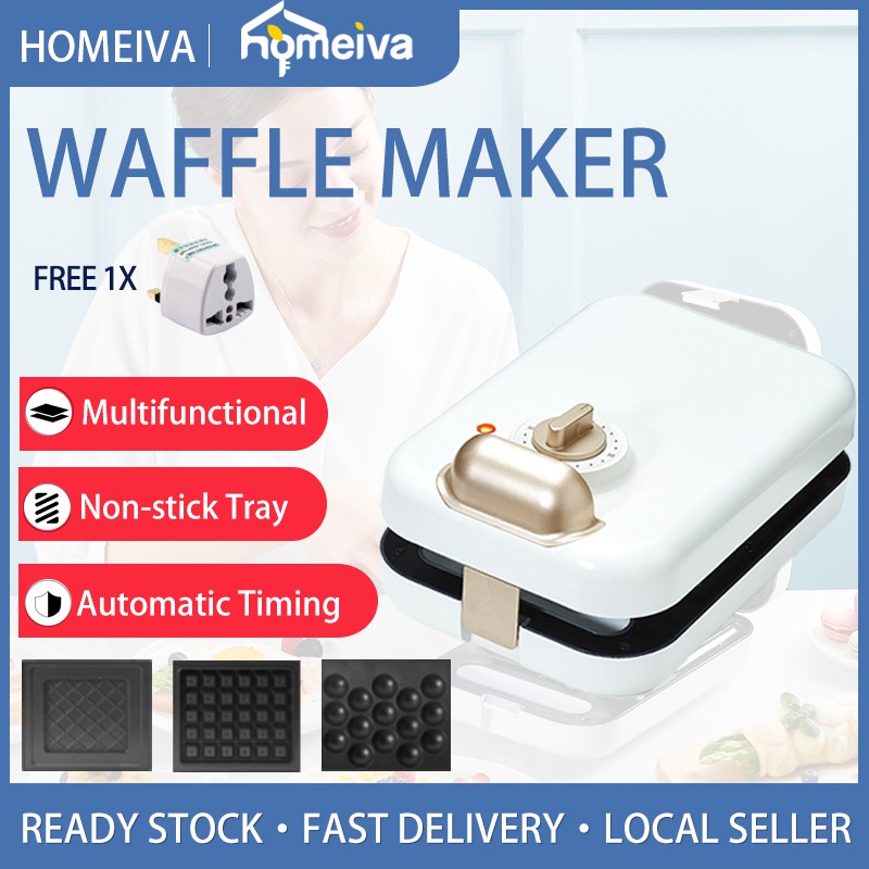 3 in 1 Waffle Maker Machine Sandwich Maker Pembakar Roti Sandwich ...