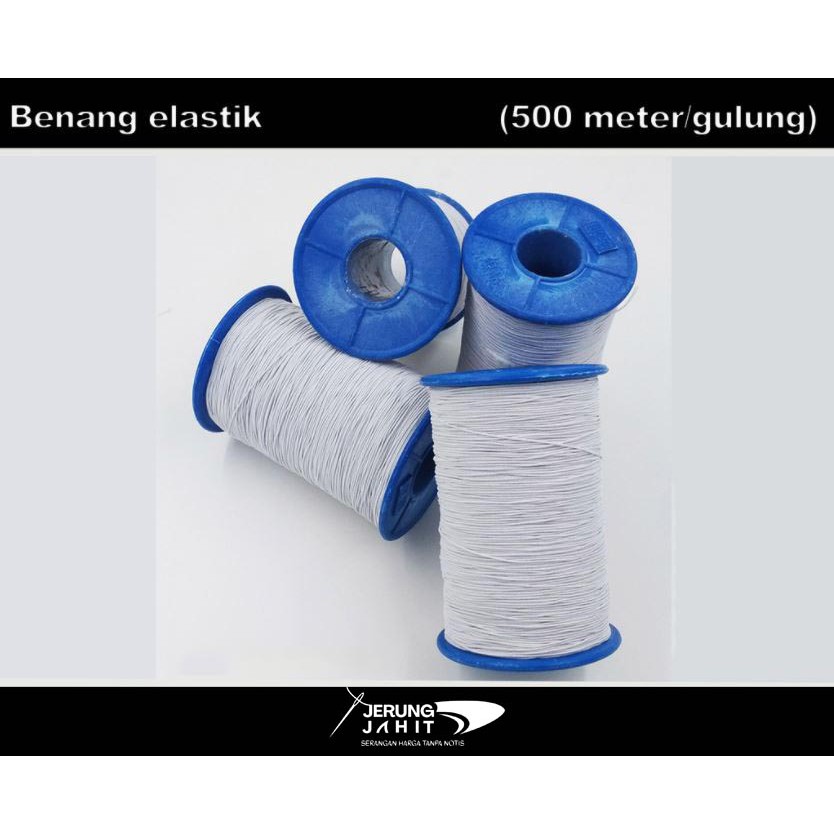 Benang Getah/Elastic Thread/Benang Elastik[Ready Stock] (1 Roll/500 ...