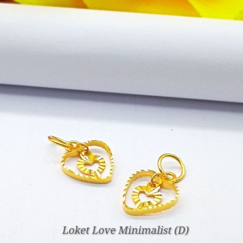 EMAS 916 LOKET LOVE MINIMALIST (D) | Shopee Malaysia