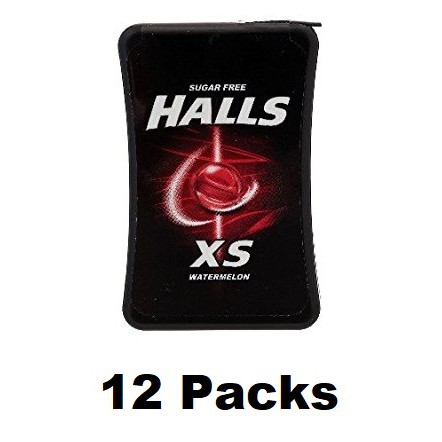 12 Packs Halls XS Watermelon Sugar Free Mint Sweet Candy HALAL (LOCAL ...