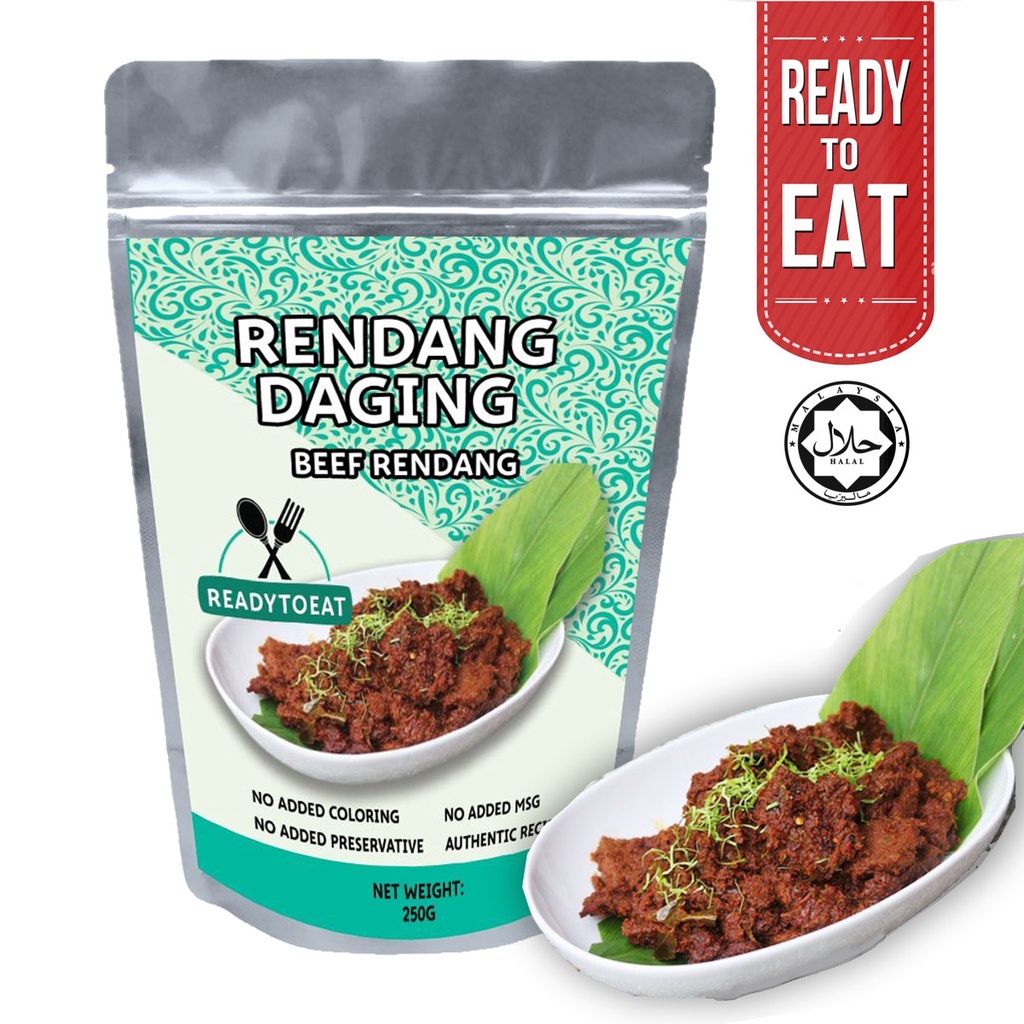 Pasti Halal Rendang Daging Beef Rendang Ready to eat meal , travel ...