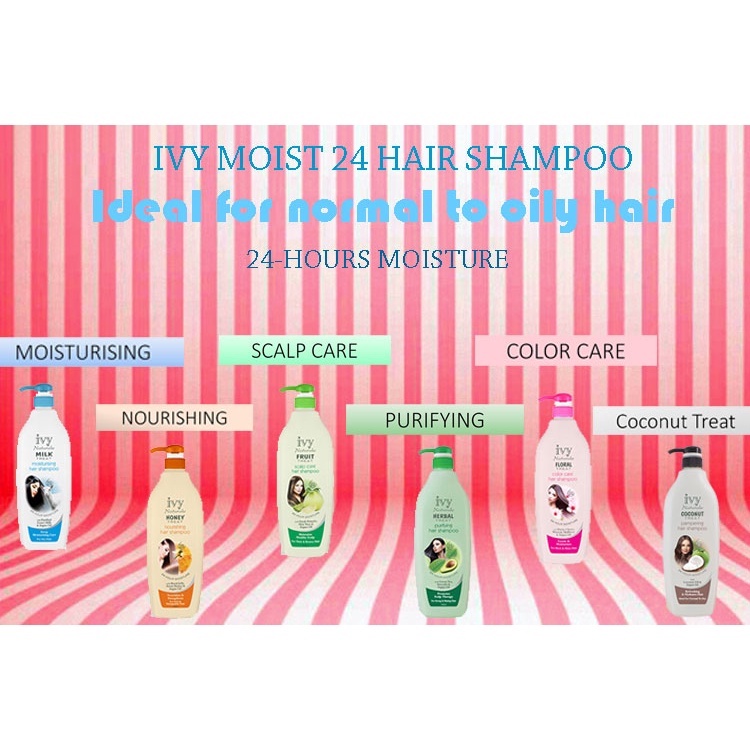 Ivy Naturale Moist 24 Hair Shampoo - 6 flavors (1000ml) | Shopee Malaysia