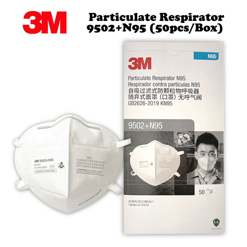 3M Particulate Respirator 9502+ N95 (50pcs/ box) | Shopee Malaysia