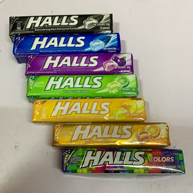 Halls Stick Candy Mint (1 stick X 34g X 9 Pcs) Halal | Shopee Malaysia
