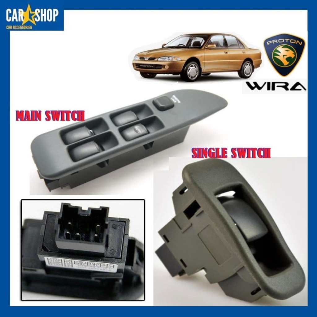 Power Window Proton Wira OEM Power Window Main Switch And Single Switch ...