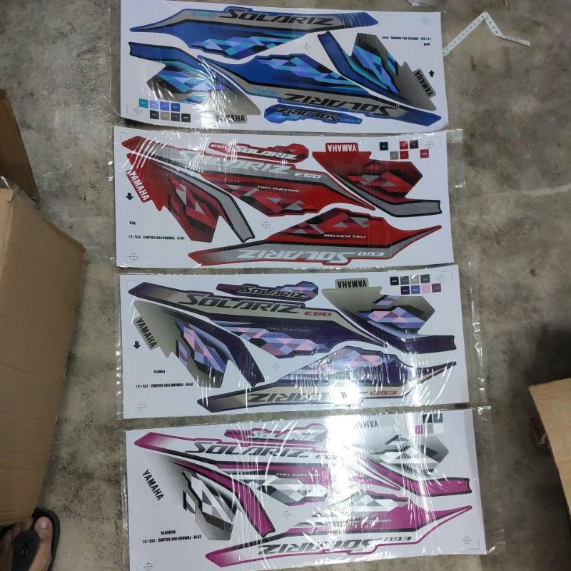 Stiker sticker body stripe cover set (3) yamaha ego solariz solaris ...