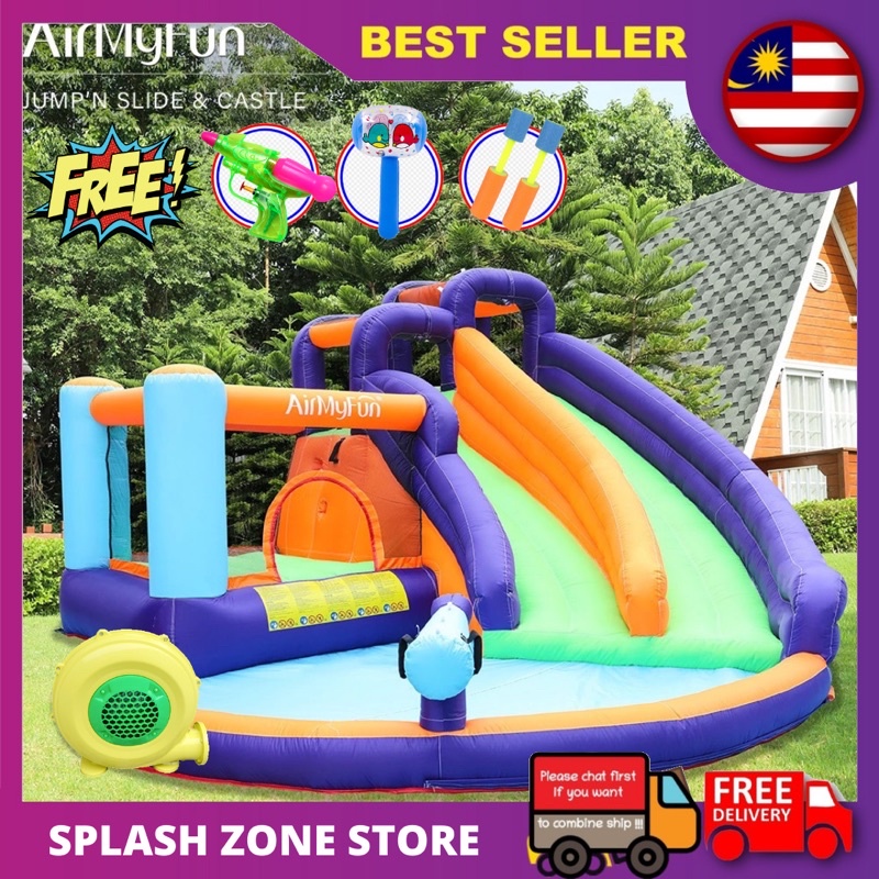 (Ready Stock) AirMyfun Inflatable Pool Castle Bouncer Water Slide Kids ...