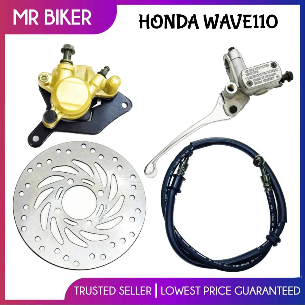 Honda WAVE110 Front Disc brake pump set FULL SET WITH DISC Brake System ...