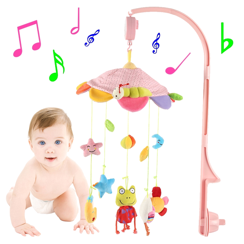 Crib bell swivel box toy baby plush toy crib hanging bedside bell ...