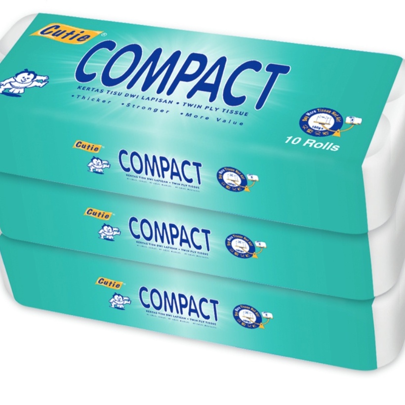 Cutie Compact Toilet Rolls (3 x 10 Rolls ) | Shopee Malaysia