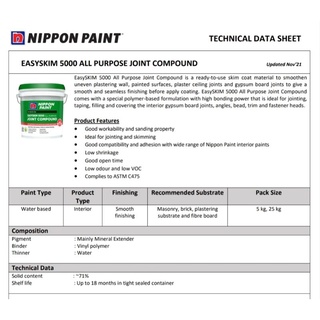 NIPPON PAINT All Purpose Joint Compound 25kg / New Easyskim 5000 ...