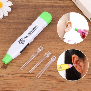 Pengorek telinga berlampu LED Light Earpick Clean Wax Remover Cleaner ...