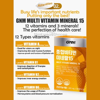 GNM Multi Vitamin Korea product Health Care Energetic life | Shopee ...
