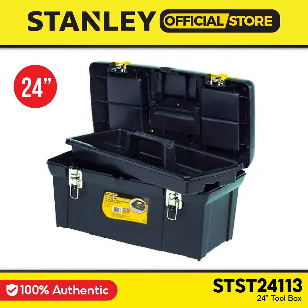 STANLEY STST24113 TOOL BOX 24" IRON LOCK (PLASTIC) | Shopee Malaysia
