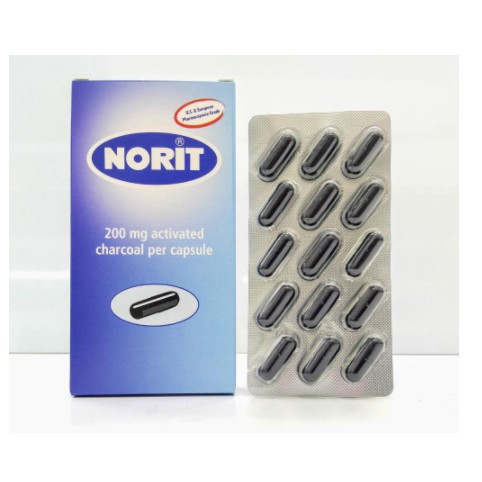 Ubat cirit birit/ muntah/ keracunan Norit Activated Charcoal 200mg pil ...