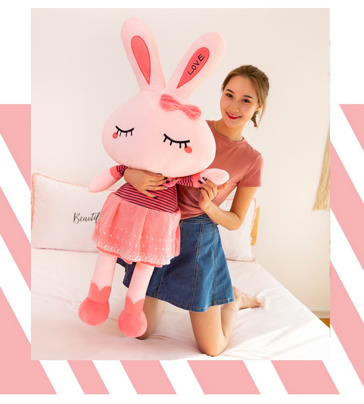 Kidoo Long Leg Rabbit Plushie Patung Arnab Cute Comel For Girl Pink ...