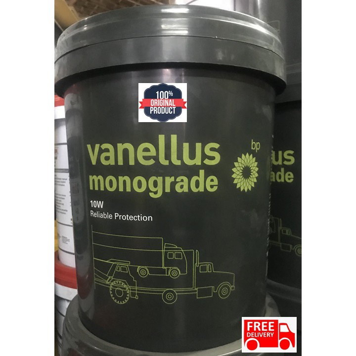 BP VANELLUS MONOGRADE 10W DIESEL ENGINE OIL 18Litre (100% ORIGINAL ...