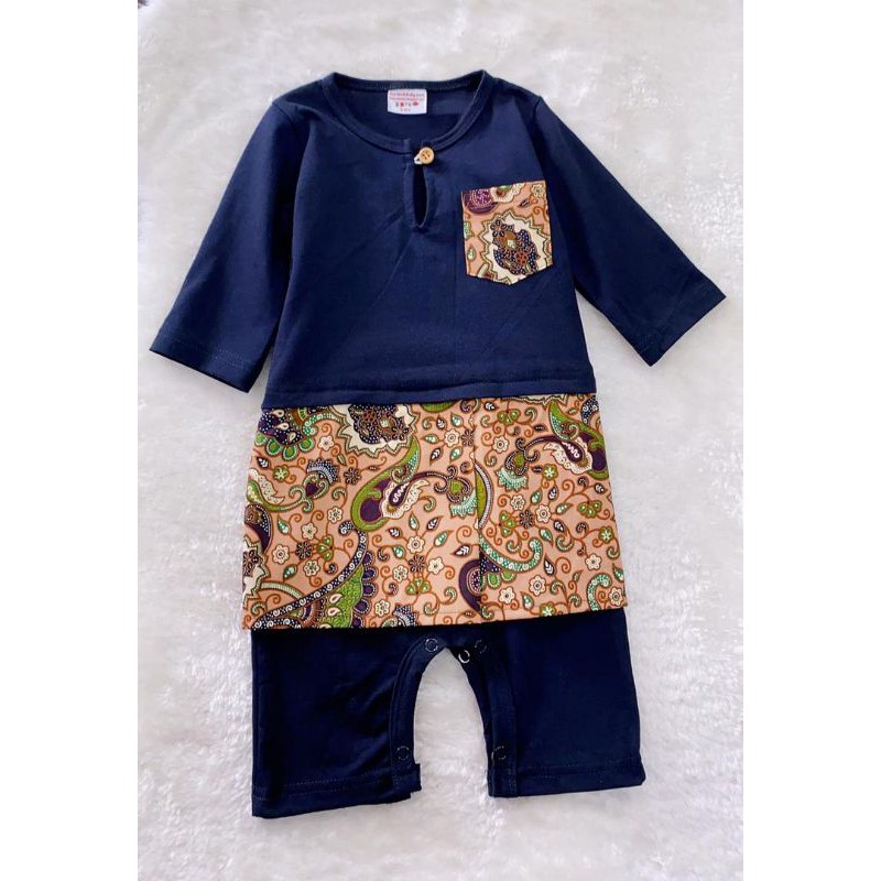Romper baju melayu baby jumper sampin (black hitam) | Shopee Malaysia