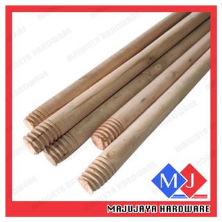 4ft Wooden Broom Stick 4 Kaki Kayu Batang Kayu Mop Penyapu Standard ...