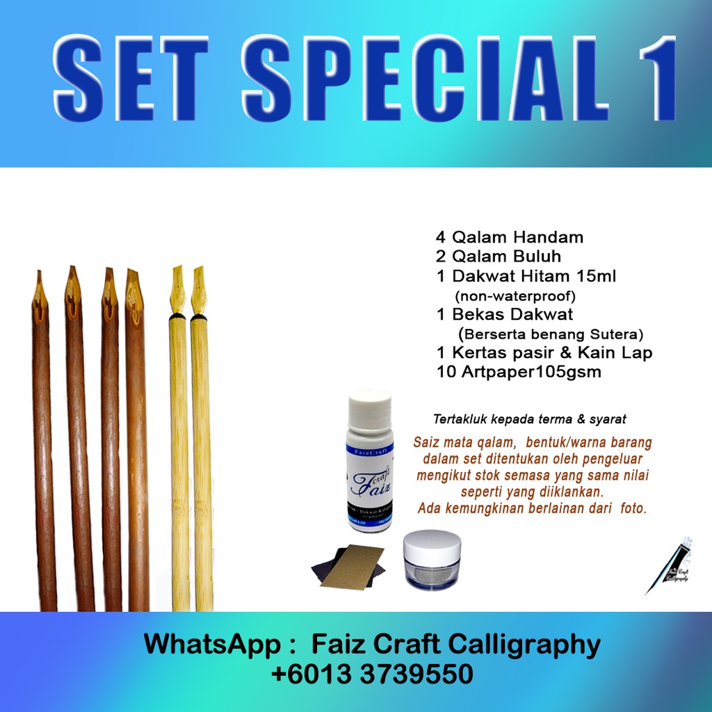 SET SPECIAL 1 ALAT TULIS KALIGRAFI KHAT / JAWI | Shopee Malaysia