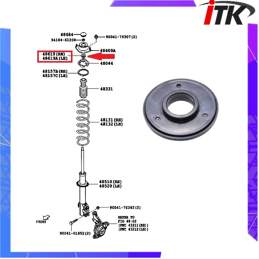 FRONT ABSORBER MOUNTING BEARING PERODUA KANCIL KELISA KENARI VIVA MYVI ...