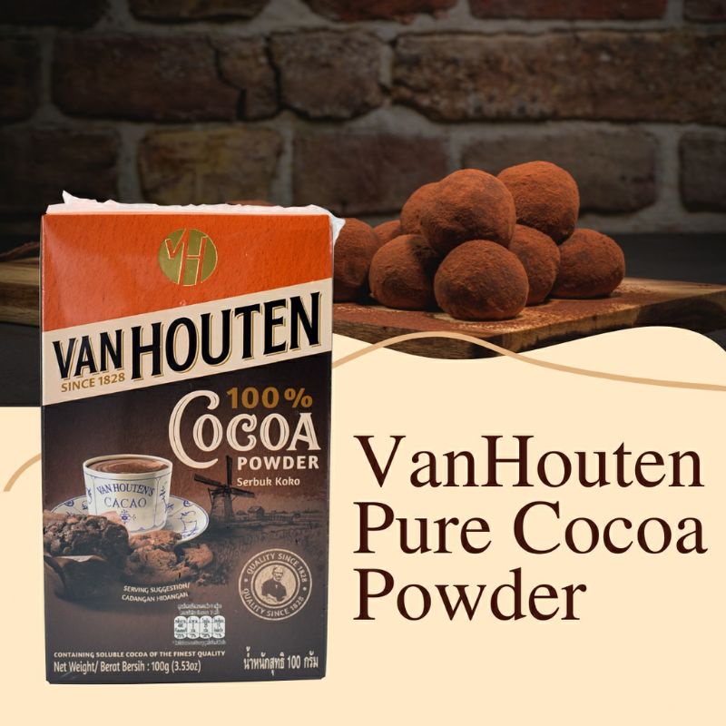 VAN HOUTEN 100% Cocoa Powder / Serbuk Koko Coco 100g/ 350g | Shopee ...