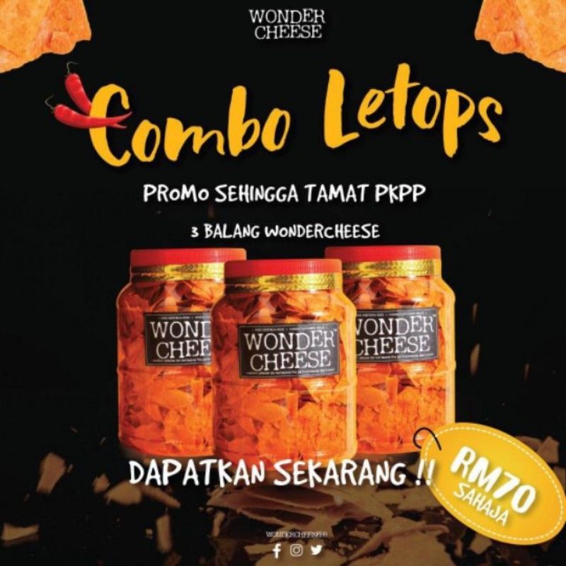 Wonder Cheese Triplet (3 balang besar 600g) | Shopee Malaysia
