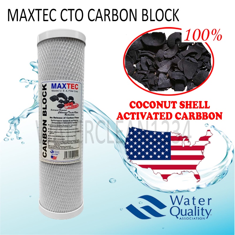 10" MAXTEC CTO CARBON BLOCK ( 5 MICRON ) | Shopee Malaysia