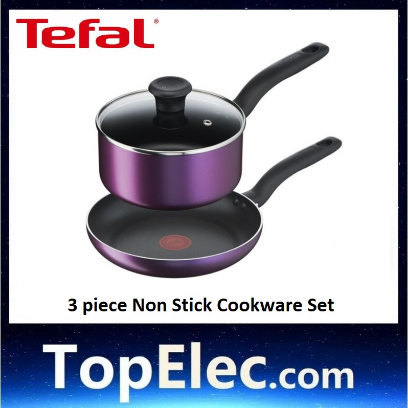 Tefal Cooking Source 3 piece Non Stick Cookware Set B504S2 B504S295 ...