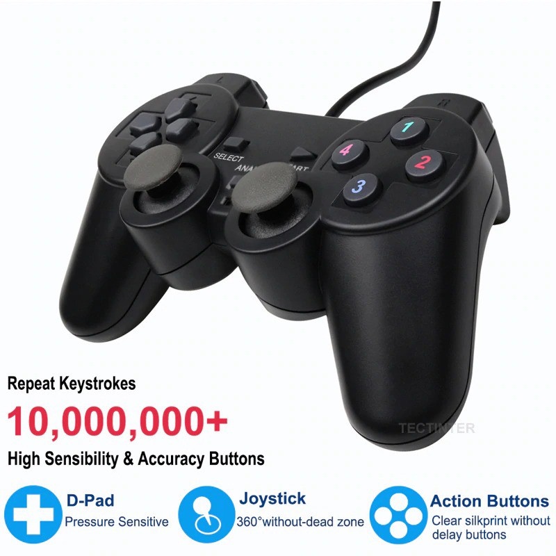 PC Controller Joystick VIBRATE Double Shock PC USB Single Controller ...