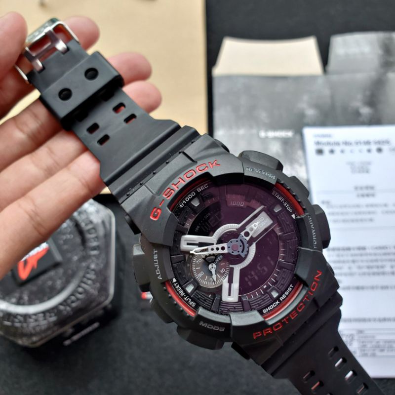 Premium 1:1 Gshock GA-110 Black Neon Red Copy New 2022 | Shopee Malaysia