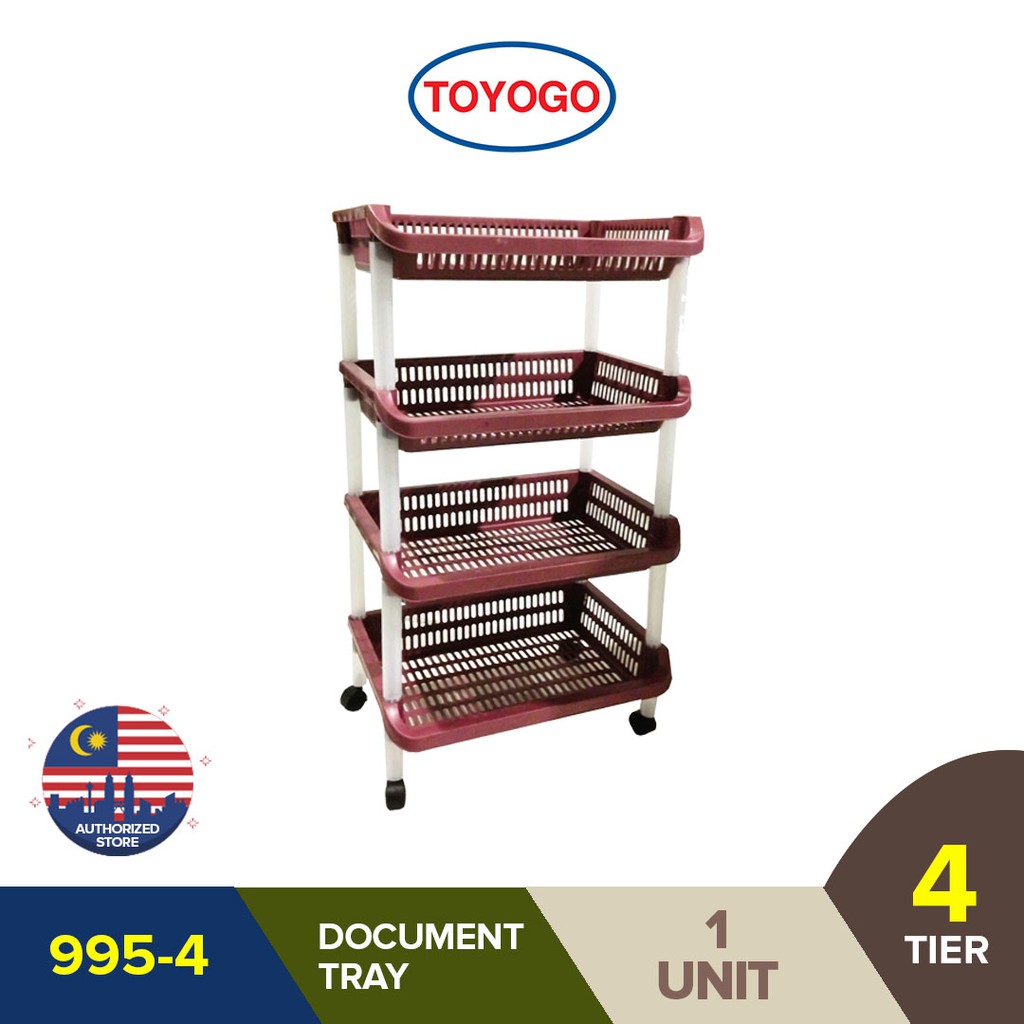 Toyogo 4T Rack Trolley Placer Trolley With Wheel 995-4 | Shopee Malaysia