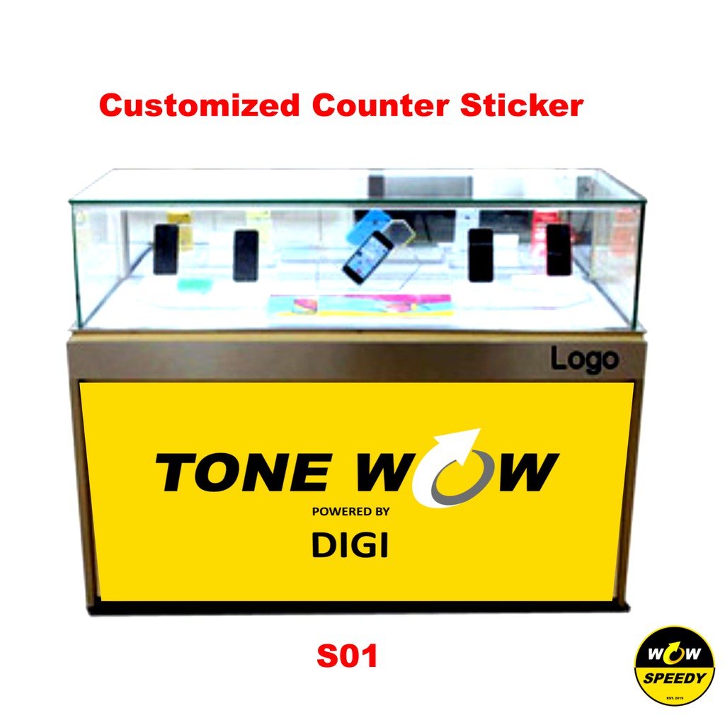 Tone Wow Sticker for Telco Counter | Design S01 | Shopee Malaysia