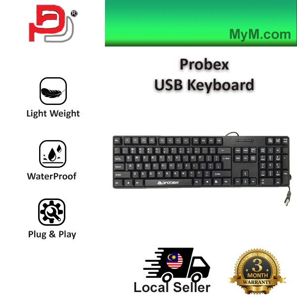 Probex USB Keyboard /waterproof/ergonomic | Shopee Malaysia