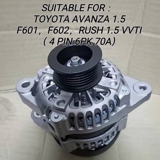 TOYOTA AVANZA 1.5 F601 F602 RUSH 1.5 VVTI 4PIN 6PK 70A 27060- BZ130 NEW ...
