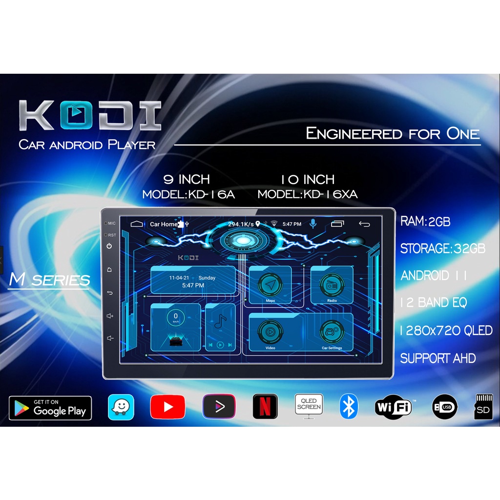 Kodi M-Series QLED Car Android Player 2+32GB 9/10 Inch | Shopee Malaysia
