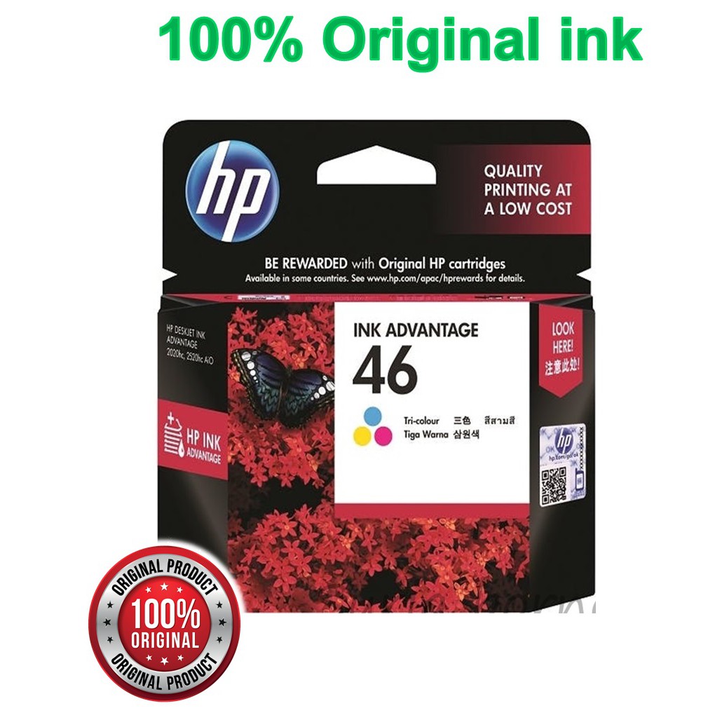 HP 46 Tri-Color 100% Original Ink Cartridge (CZ638AA) | Shopee Malaysia