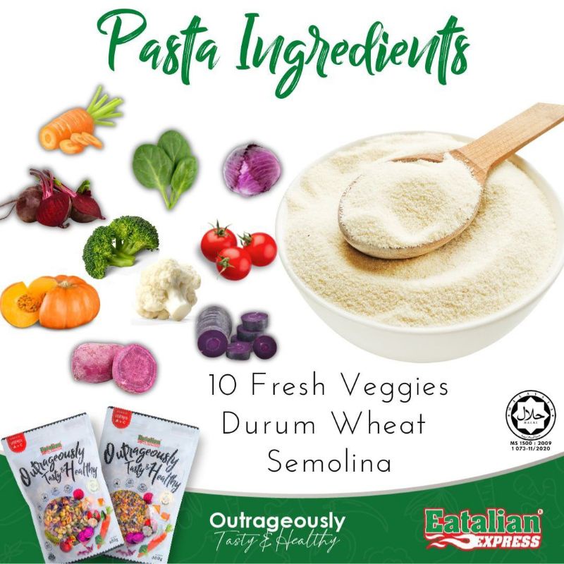 Eatalian Express Pasta/Mini Pasta/Veggies Pasta (100g) | Shopee Malaysia