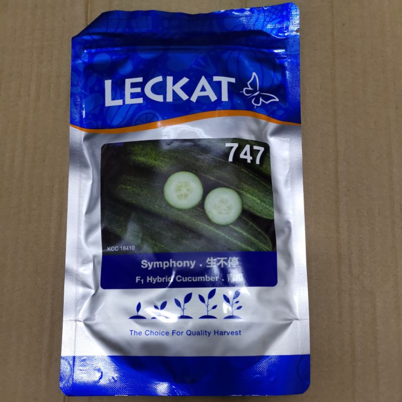 100 GM Leckat Seeds Symphony 747 F1 Hybrid Cucumber/ Benih Timun ...