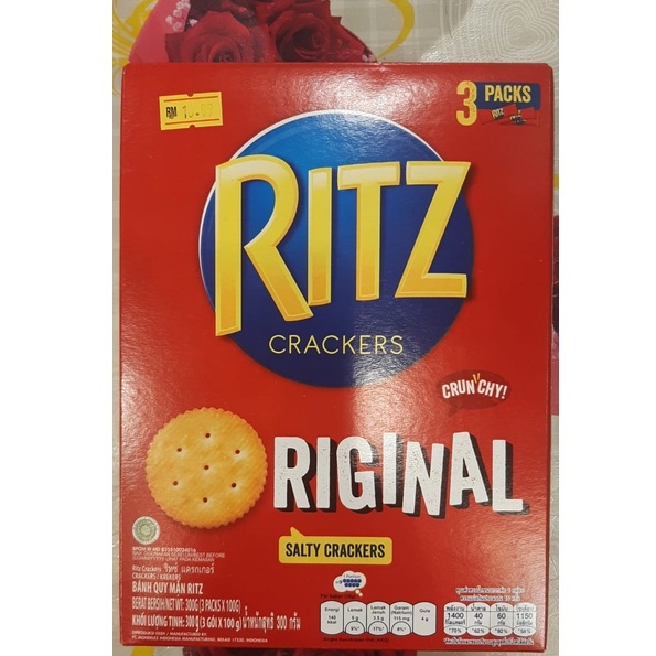 Mondelez-Ritz Cracker-Original 3 X100g/Keropok Mondelez-Ritz-Asal 3 ...
