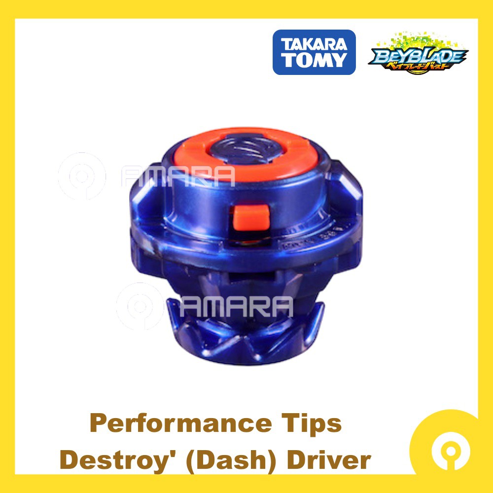 Original Takara Tomy Beyblade Burst Destroy Dash Driver Blue Ver.Mainan ...