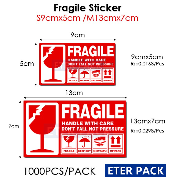 1000PCS FRAGILE Sticker Fragile Label Warning Label Ready Stock ... 1000PCS FRAGILE Sticker Fragile Label Warning Label Ready Stock ...