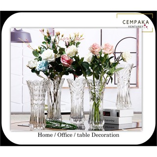 Pasu Diamond Glass Vase Flower Nordic Vases Transparent Vase Decoration ...