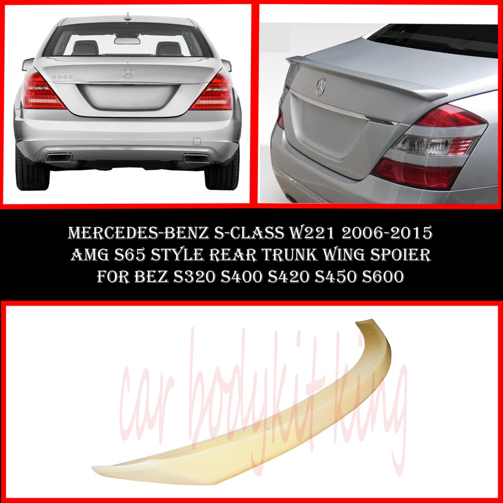 MERCEDES-BENZ S-CLASS W221 2006-2015 AMG S65 STYLE REAR TRUNK WING ...