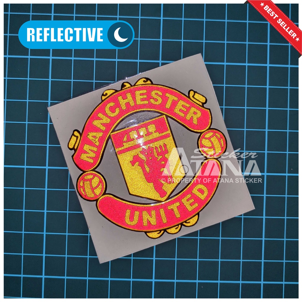 Sticker Cutting Ball Manchester United Sticker Emblem MU Man Utd Devil ...