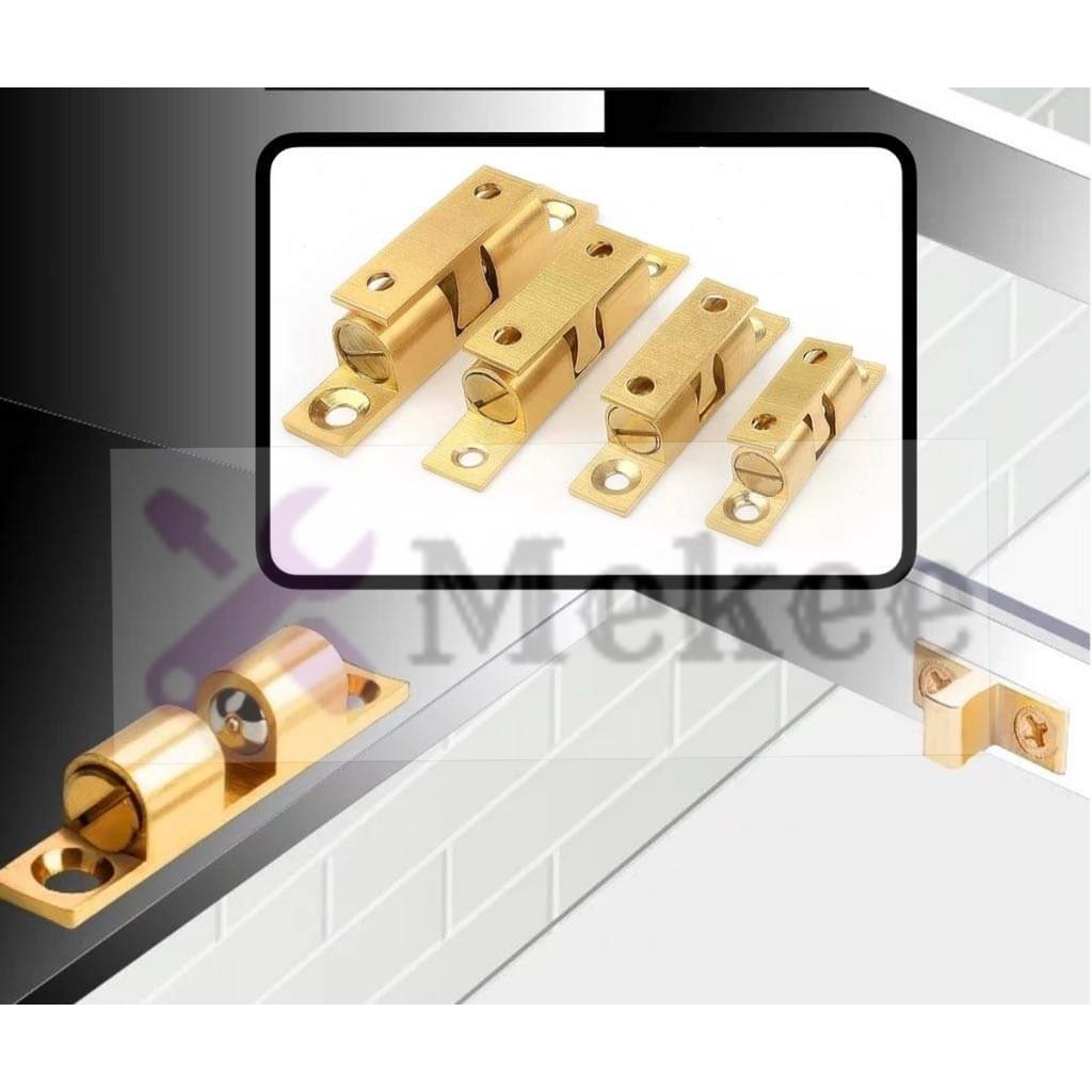 Cabinet adjustable solid brass double ball catch latch door lock for ...