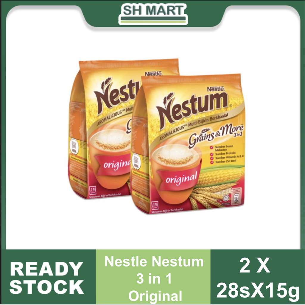 Nestle Nestum Grains & More 3 in 1 Original (28g x 15 Packets x 2 Packs ...