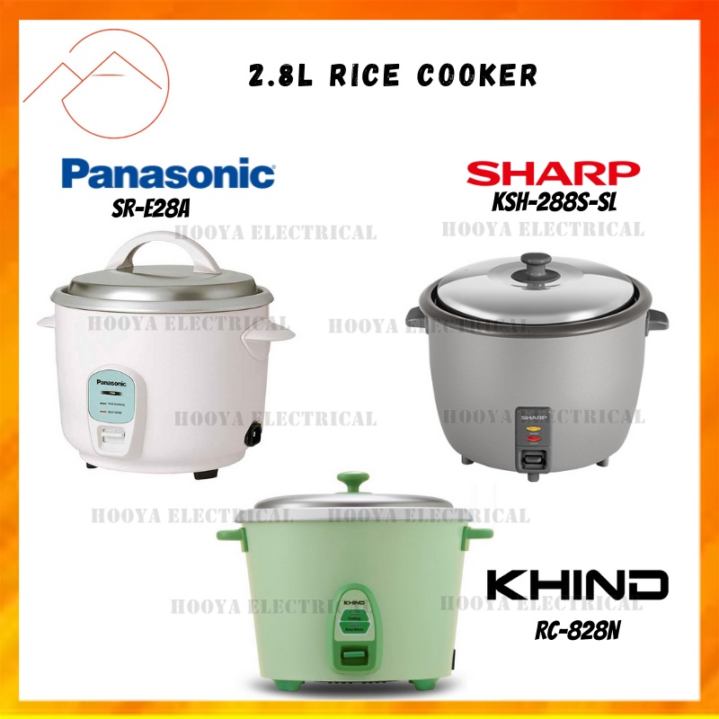 Panasonic / KHIND / SHARP Conventional Rice Cooker SR-E28A (2.8L ...