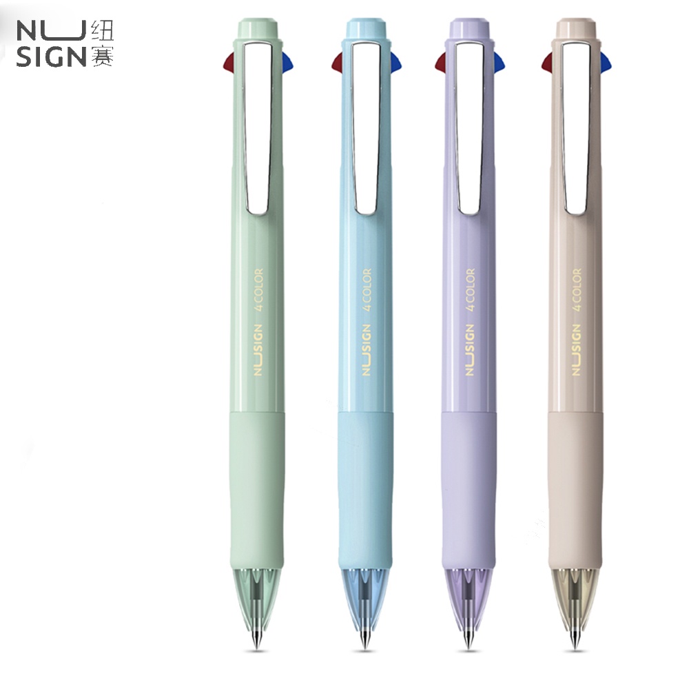 Nusign 4 In 1 Multifunction Pens 0.7mm Black Blue Red Refill Gel Pen 4 ...