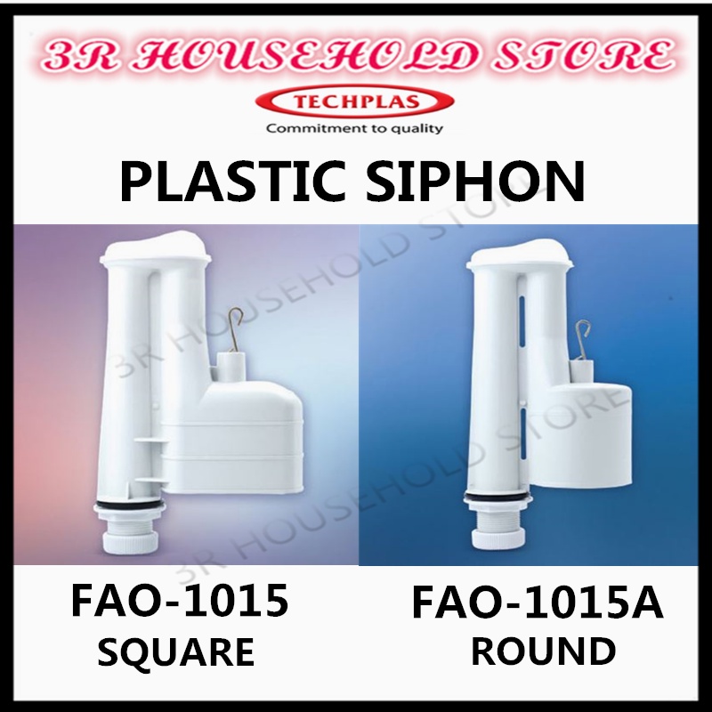 TECHPLAS PLASTIC CISTERN SIPHON (SQUARE / ROUND) JAMBAN AIR TECHPLAS ...
